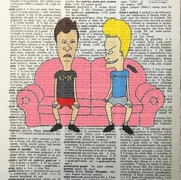 Other | Beavis Butthead Dictionary Book Page Art Decor | Poshmark